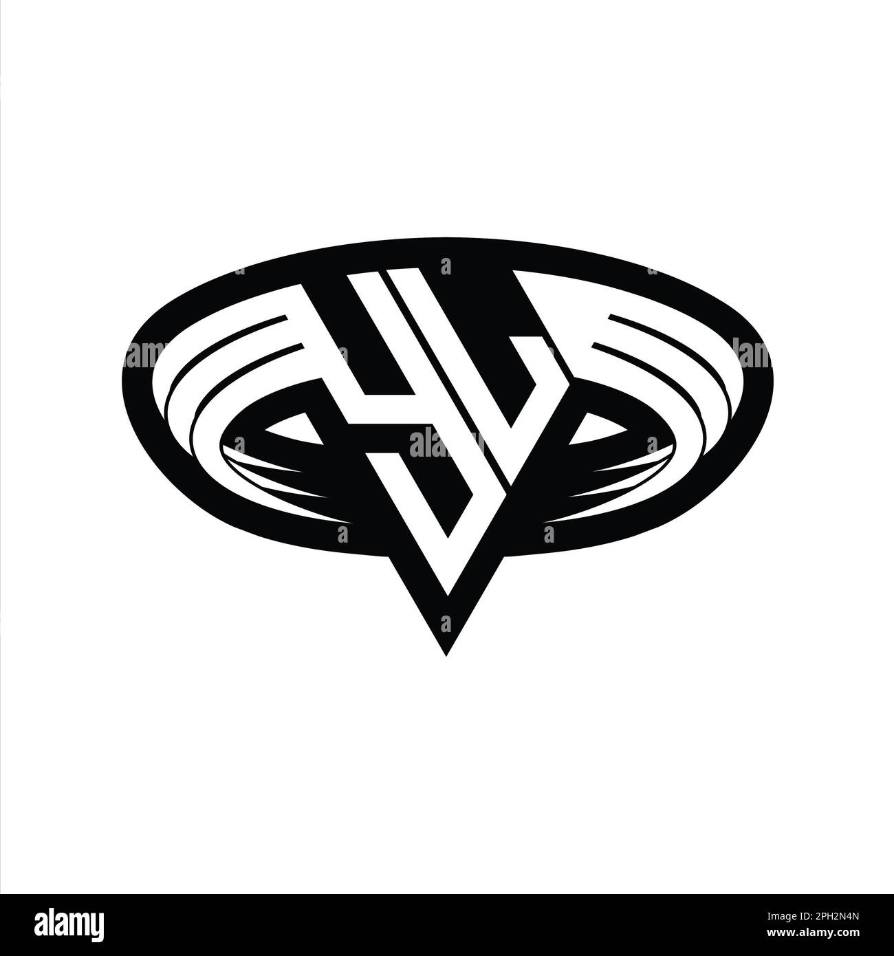 YL Logo monogram letter with triangle shape slice isolated outline ...