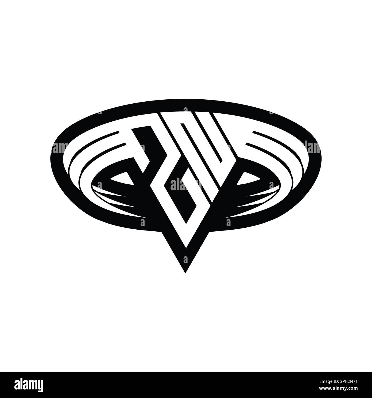 ZN Logo monogram letter with triangle shape slice isolated outline ...