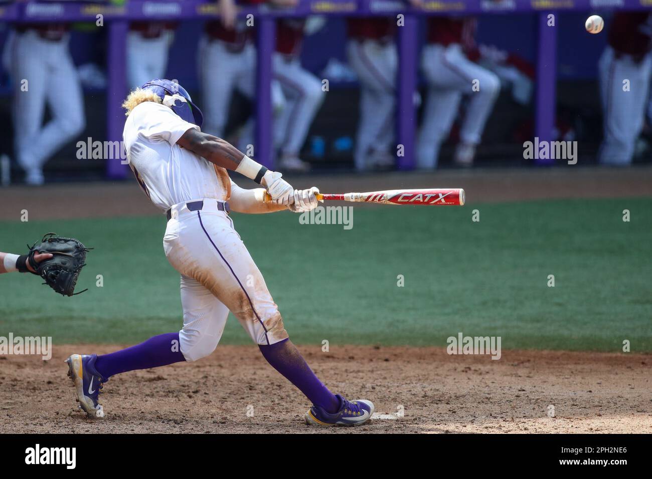Baton Rouge, LA, USA. 25th Mar, 2023. LSU's Tre' Morgan (18) drives a ...