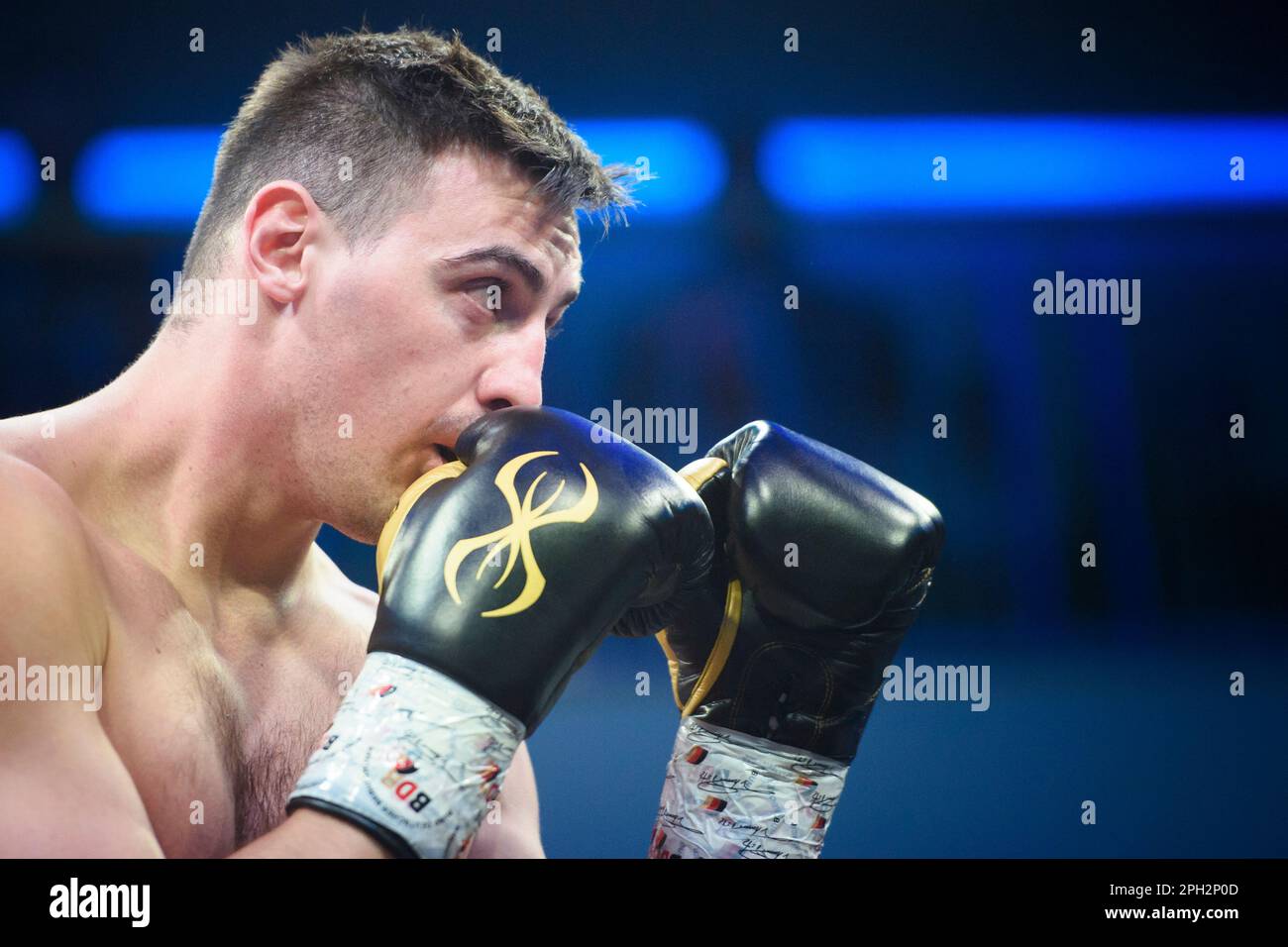 Hamburg, Germany. 25th Mar, 2023. Boxing: Boxing gala of the P2M stable ...