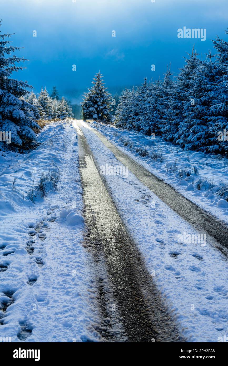 Dramatic mountain views in The Wicklow Mountains during winter Stock ...