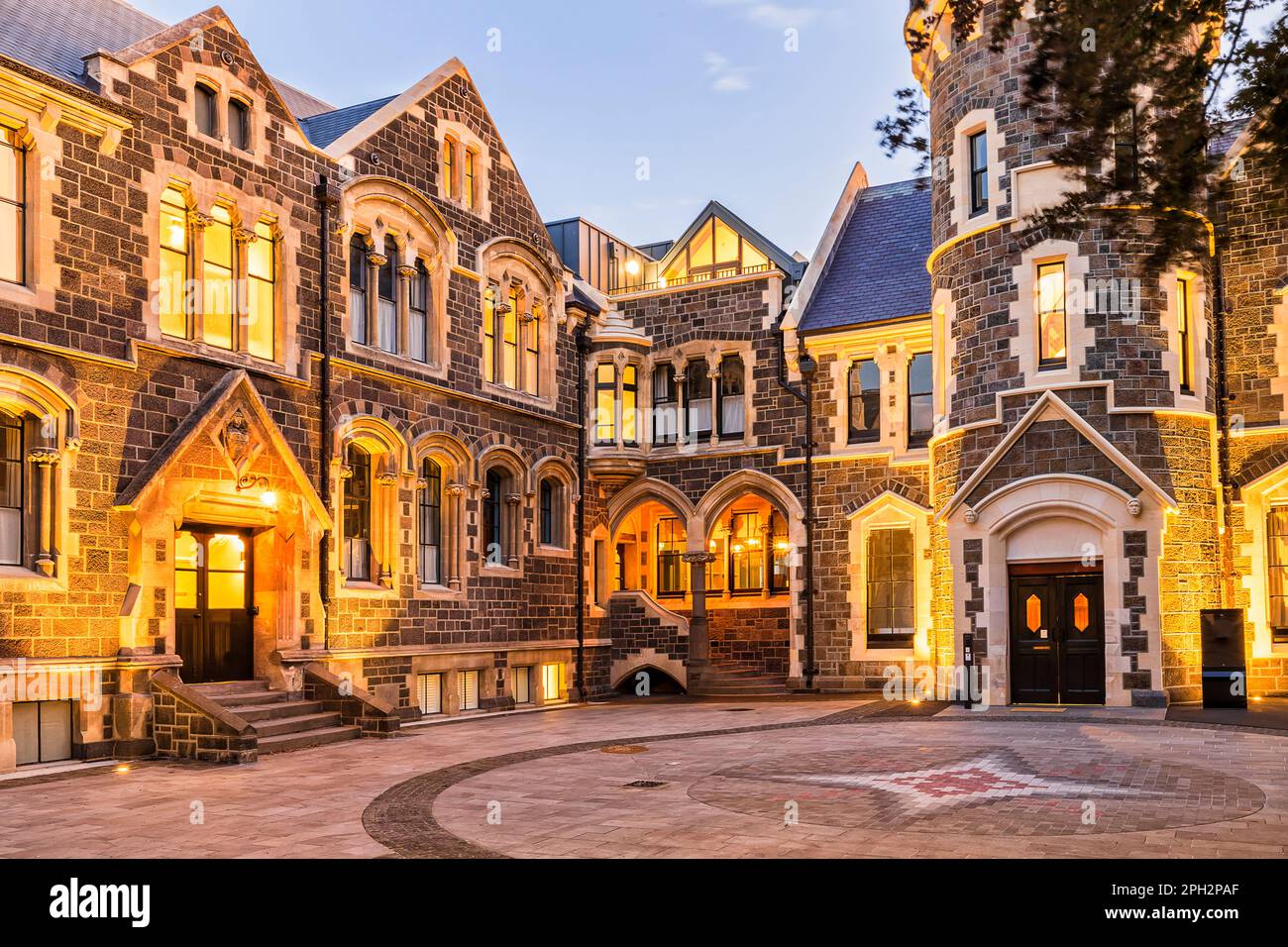 Historic architecture precinct of Chrustchurch city in New Zealand at ...