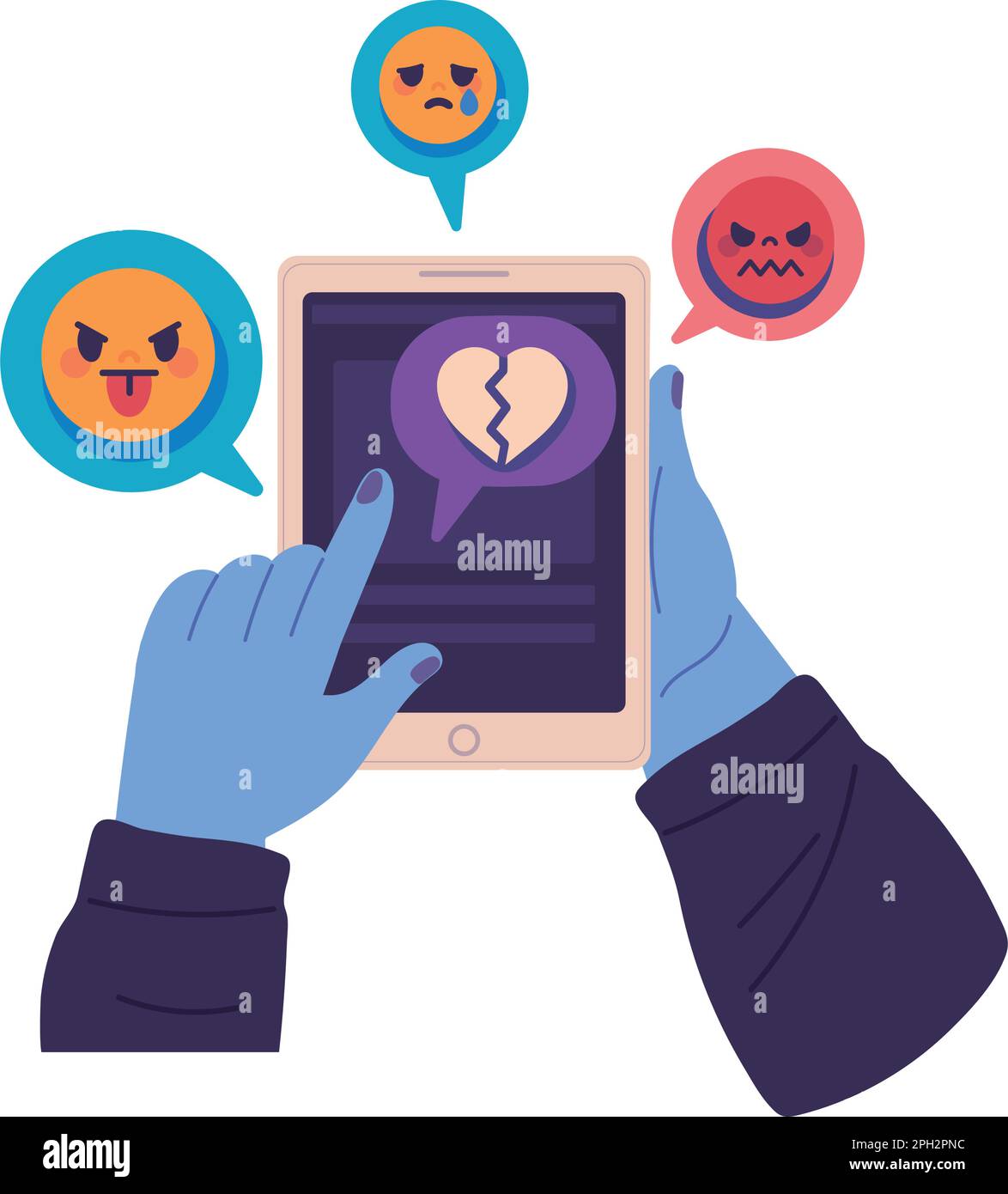 social media addiction Stock Vector Image & Art - Alamy