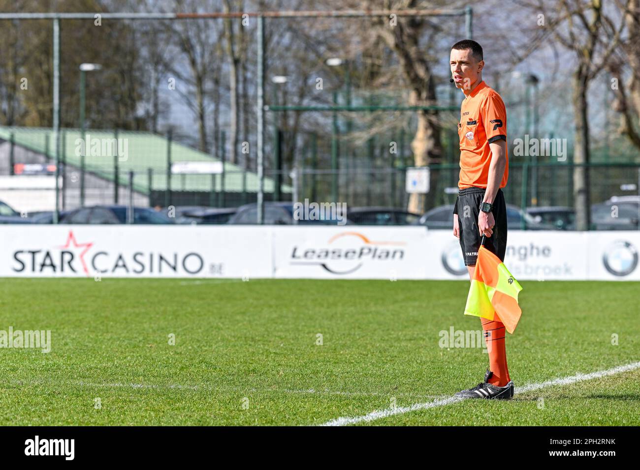 Zaventem, Belgium. 25th Mar, 2023. assistant referee Maxime Bouillon ...