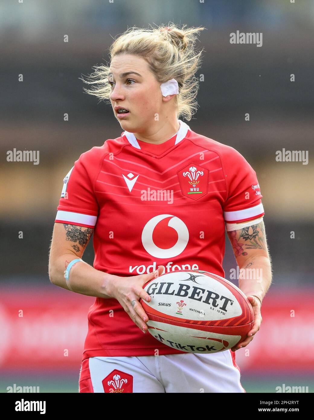 Keira Bevan of Wales during the TikTok Women’s Six Nations match Wales ...
