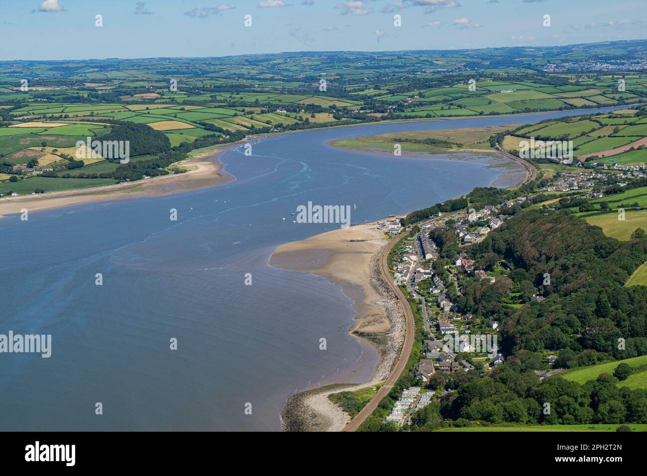 Aerial Views over Carmarthenshire, West Wales Stock Photo - Alamy