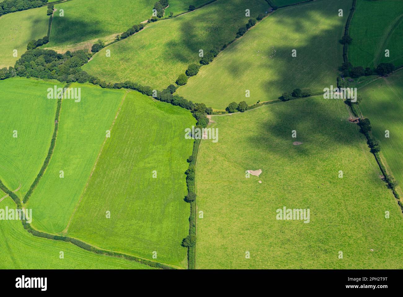 Aerial Views over Carmarthenshire, West Wales Stock Photo - Alamy