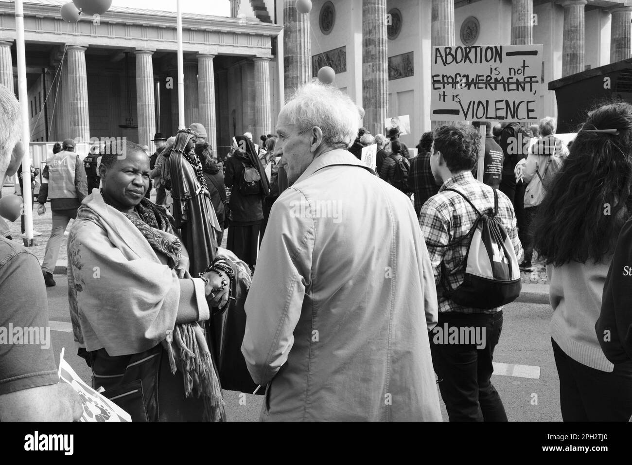 Berlin Brandenburger Tor, Marsch fuer das Leben. March for Life Stock ...