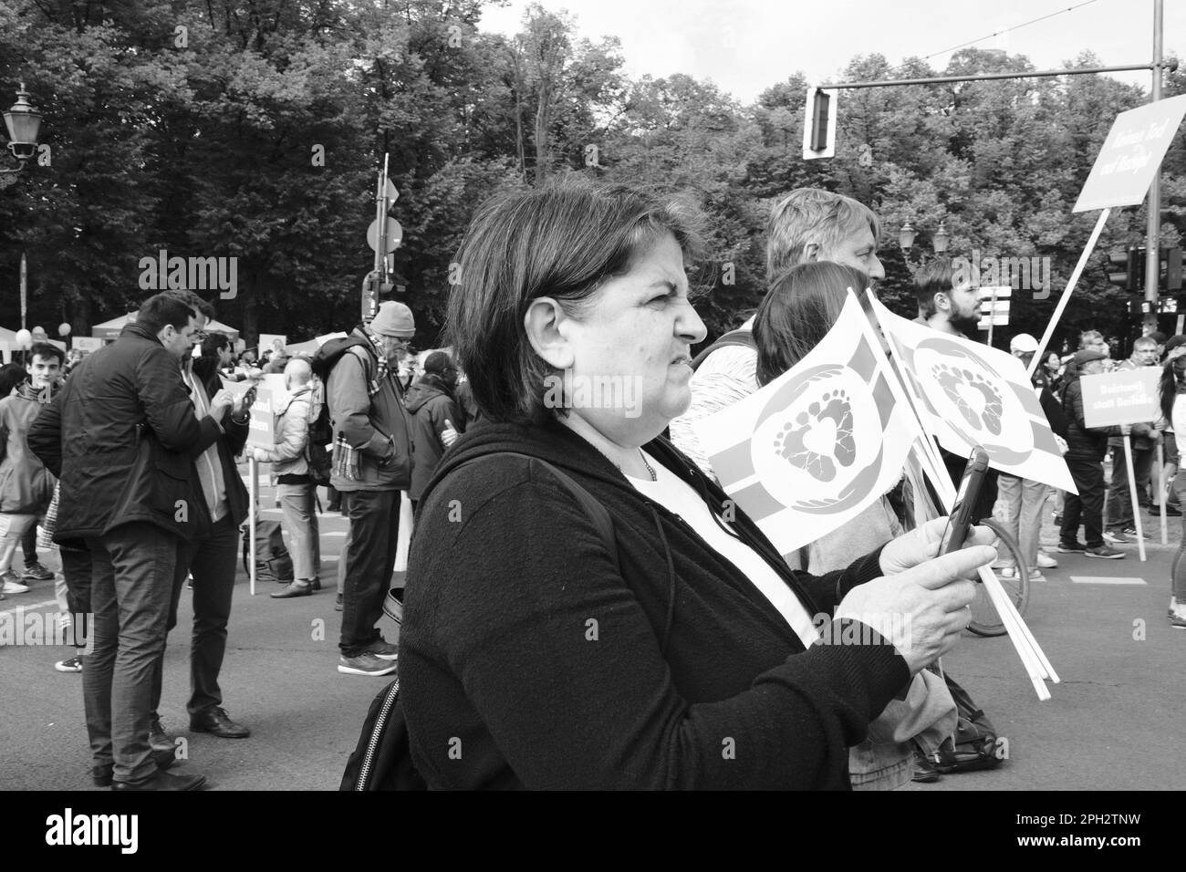 Berlin Brandenburger Tor, Marsch fuer das Leben. March for Life Stock ...