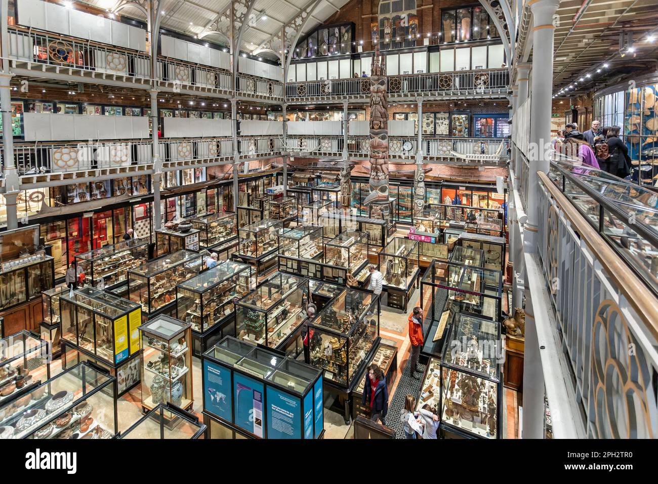 Interior of The Pitt Rivers Museum, Oxford, Oxfordshire, UK on 25 March ...