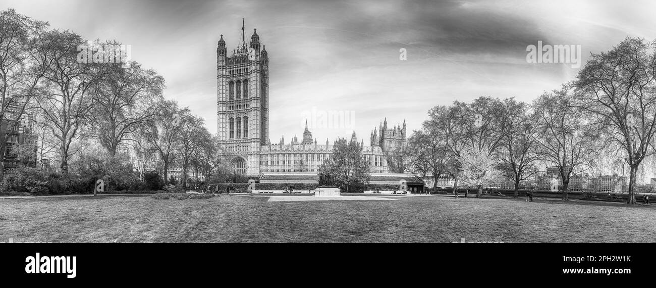 View over Victoria Tower and the Palace of Westminster, the most iconic ...