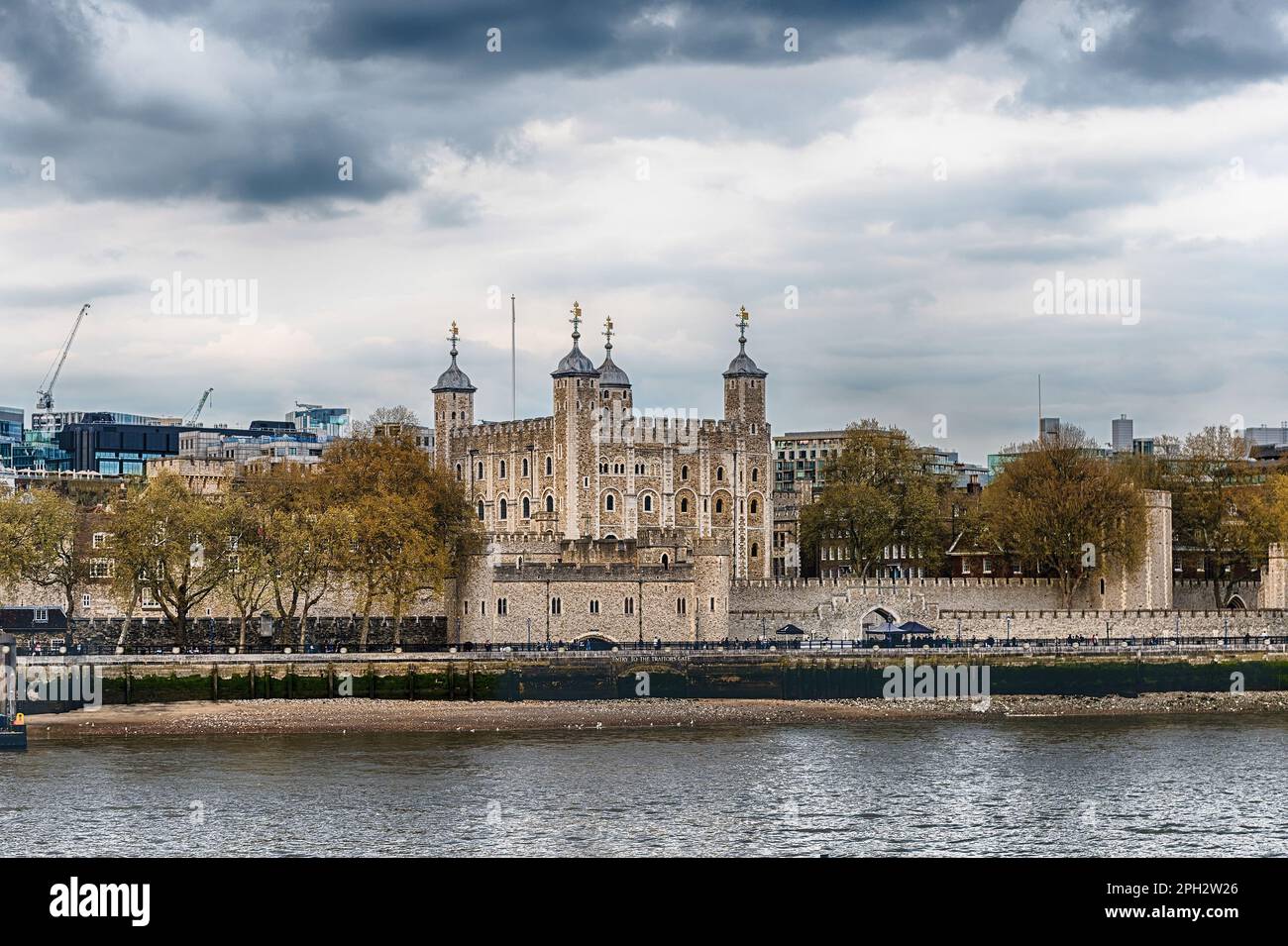 Scenic view of the Tower of London, iconic Royal Palace and Fortress in ...