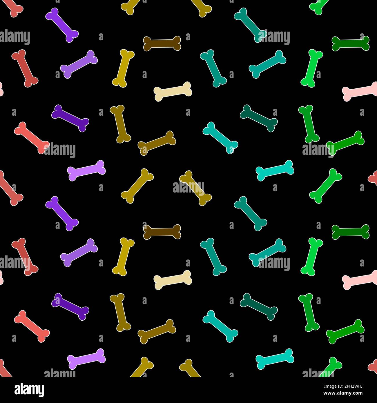Cartoon animals seamless bones and dog pattern for wrapping paper and ...
