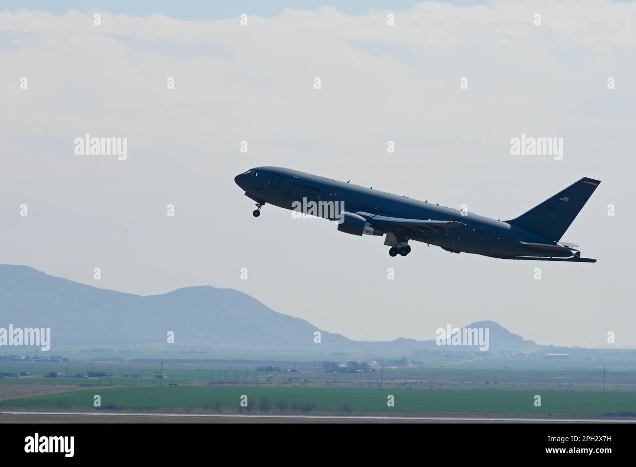 A KC-46 Pegasus takes off from the Altus Air Force Base (AFB), Oklahoma ...