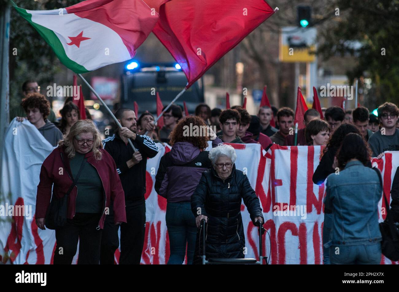 Rome, Italy. 24th Mar, 2023. The Communist Front in memory of the 79th ...
