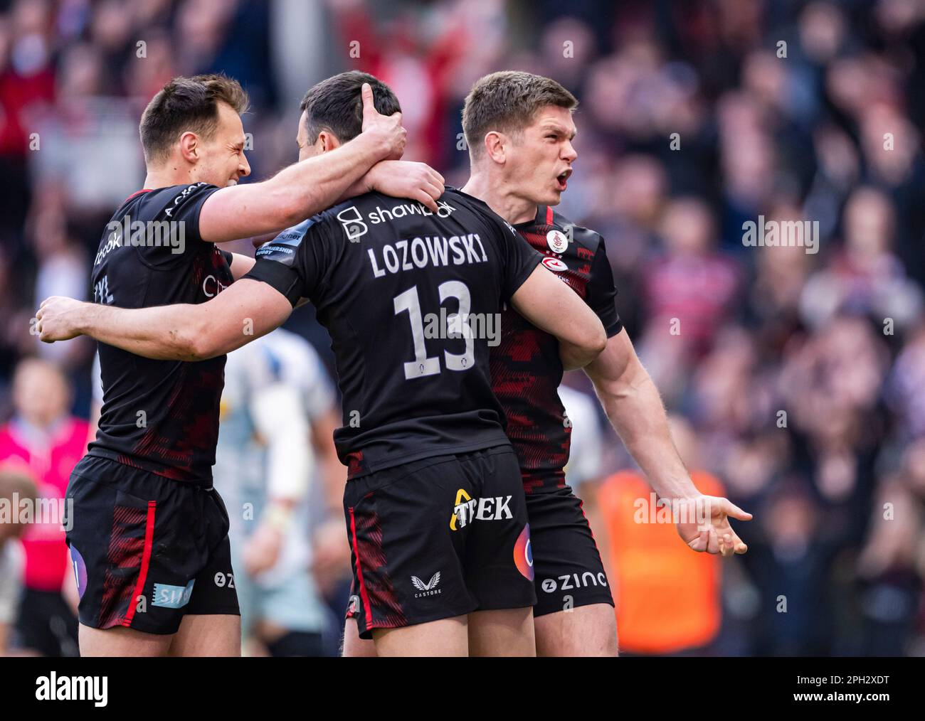 LONDON, UNITED KINGDOM. 25th, Mar 2023. Alex Lozowski of Saracens ...