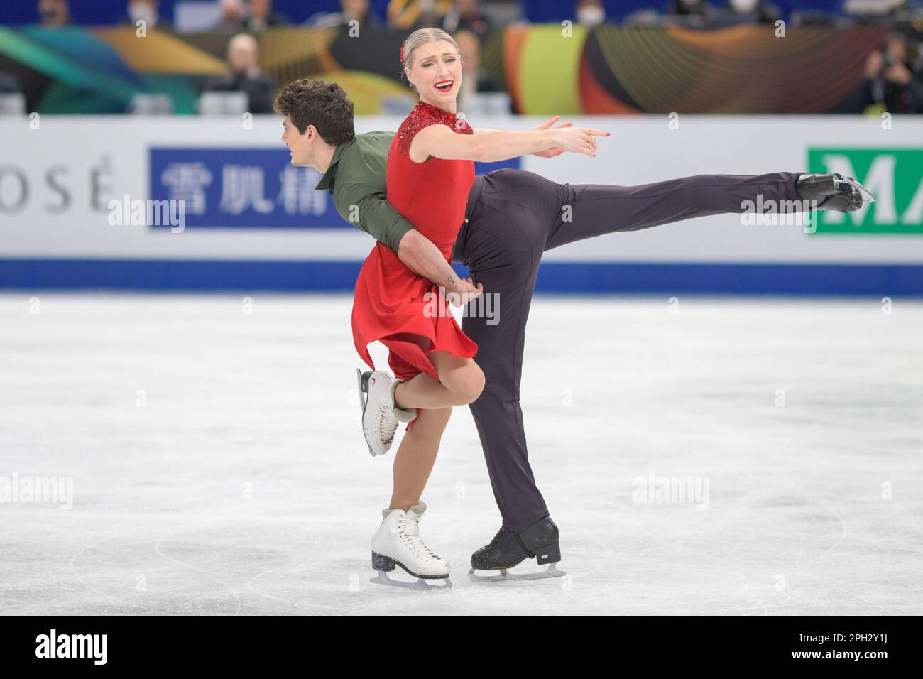 SAITAMA, JAPAN - MARCH 25: Piper Gilles and Paul Poirier of Canada ...