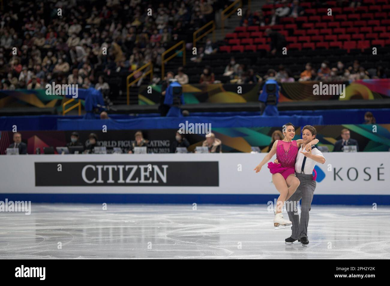 SAITAMA, JAPAN - MARCH 25: Caroline Green and Michael Parsons of USA ...