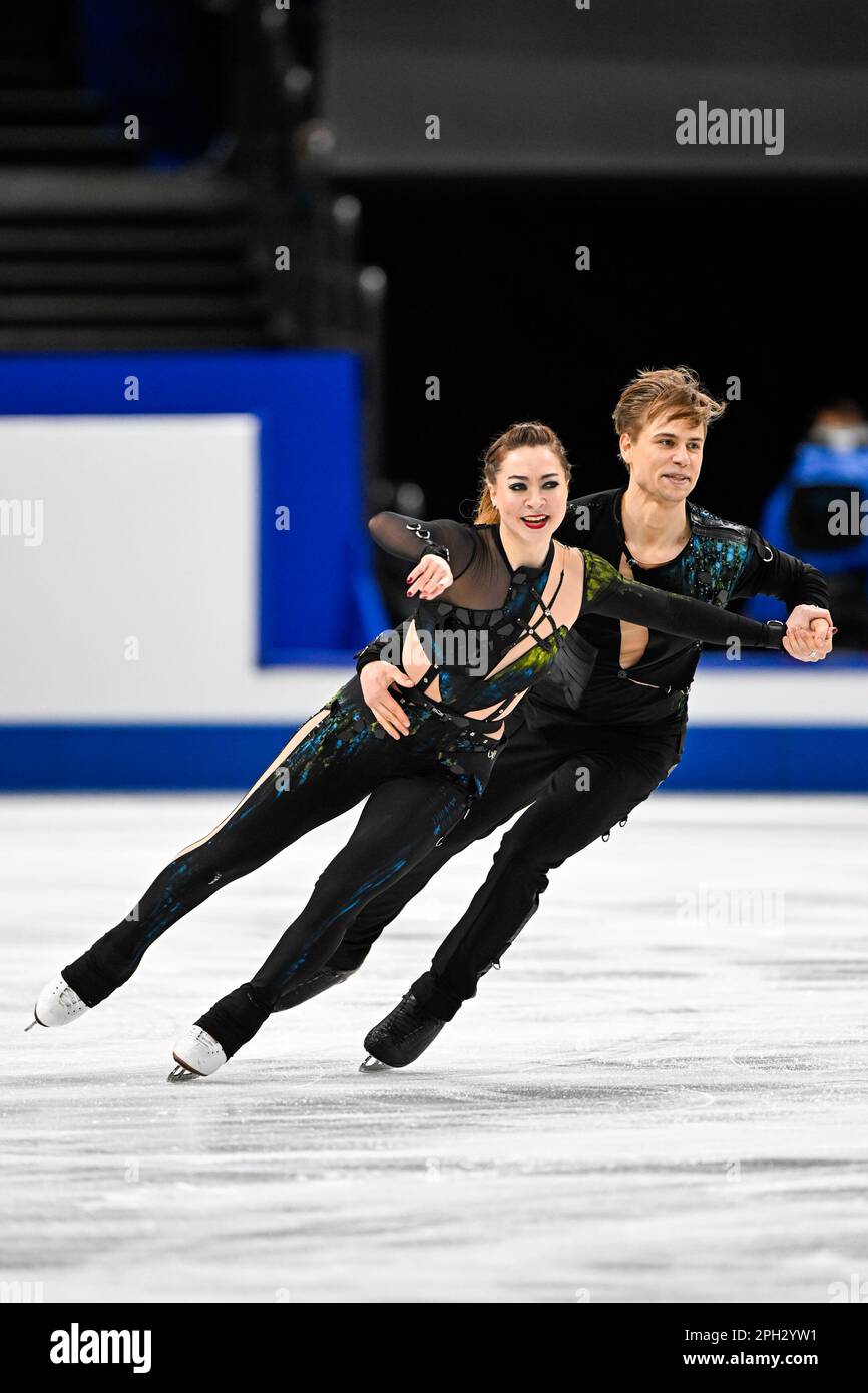 SAITAMA, JAPAN - MARCH 25: Allison Reed and Saulius Ambrulevicius of ...