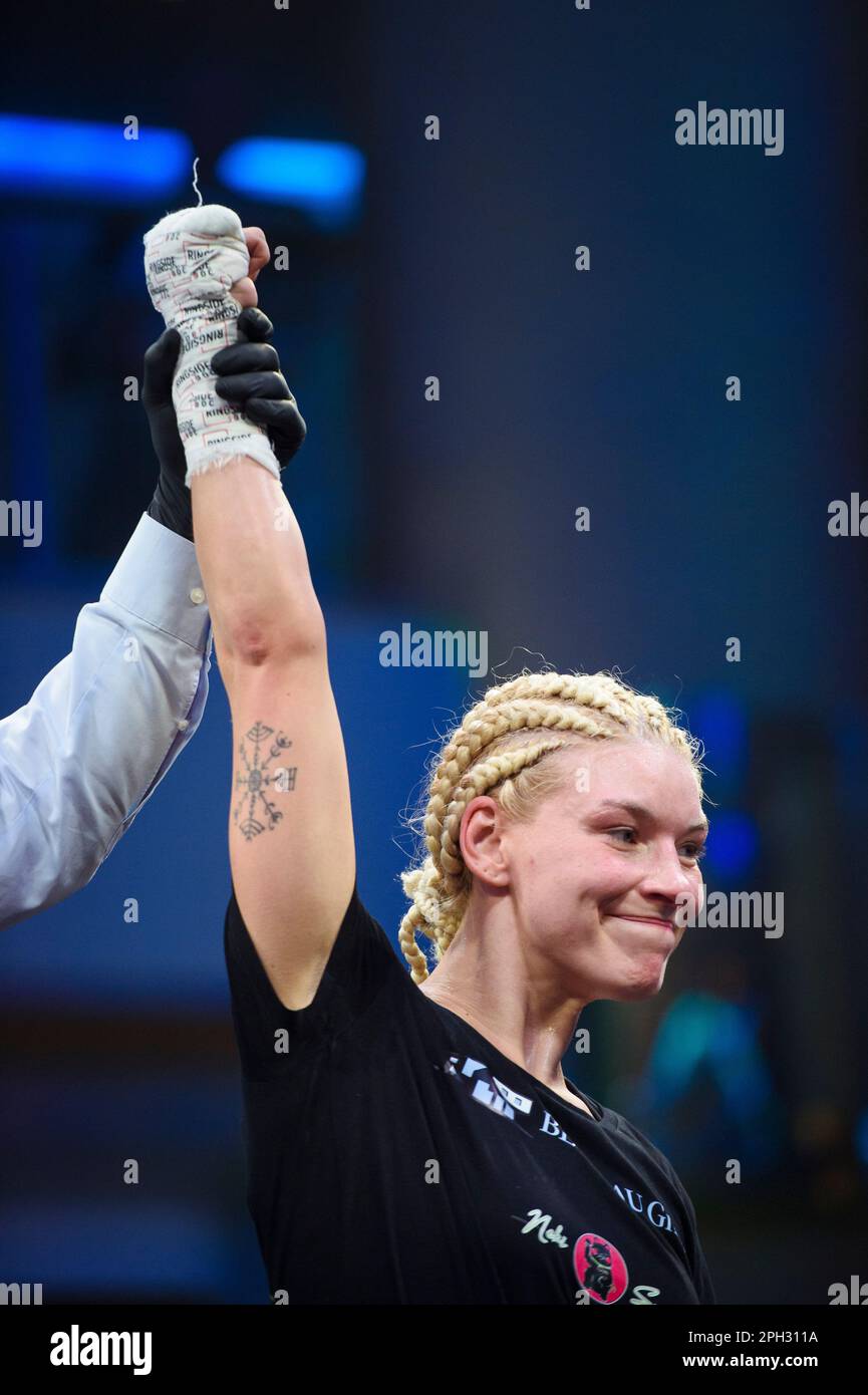 Hamburg, Germany. 25th Mar, 2023. Boxing: Boxing gala of the stable P2M ...