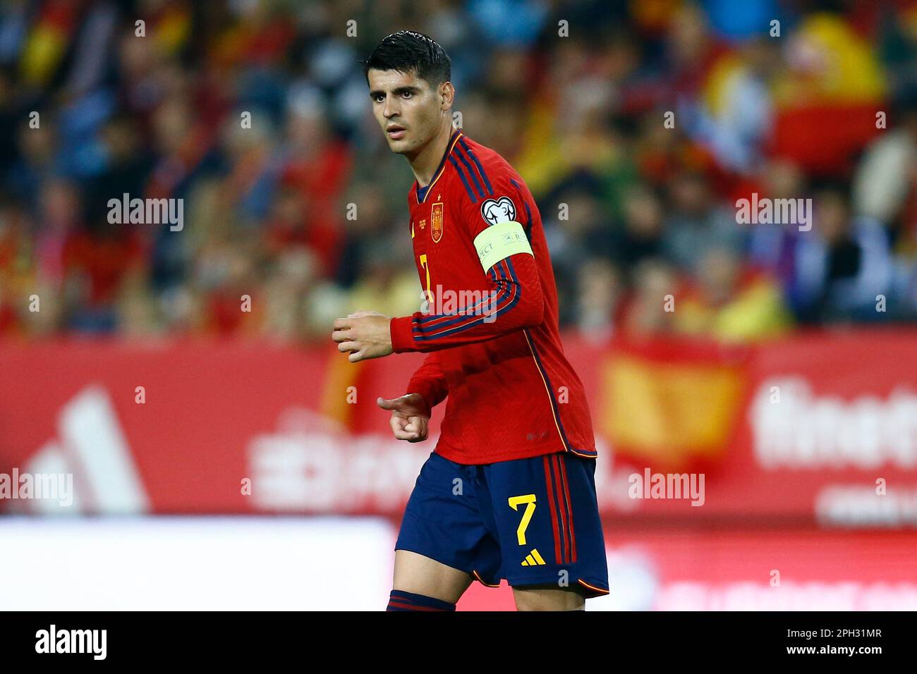 Alvaro Morata of Spain during the European Qualifiers match between ...