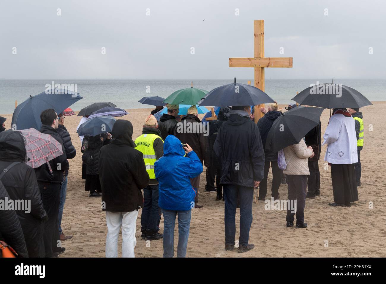 Gdansk, Poland. 25 March 2023. Stations of the Cross on the Baltic Sea ...