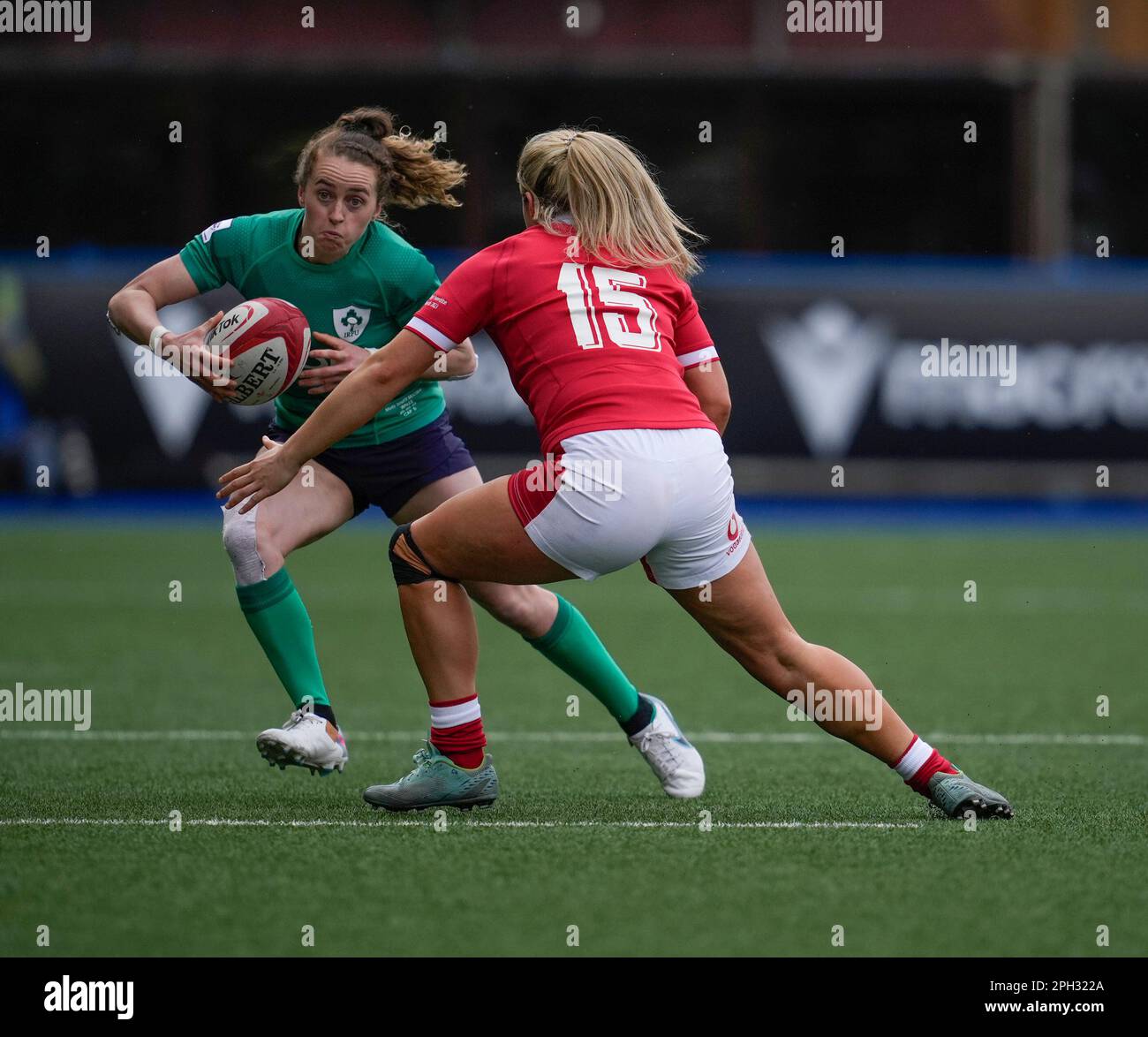 Cardiff, UK. 25th Mar, 2023. Molly Scuffil-McCabe (Ireland) (L ...