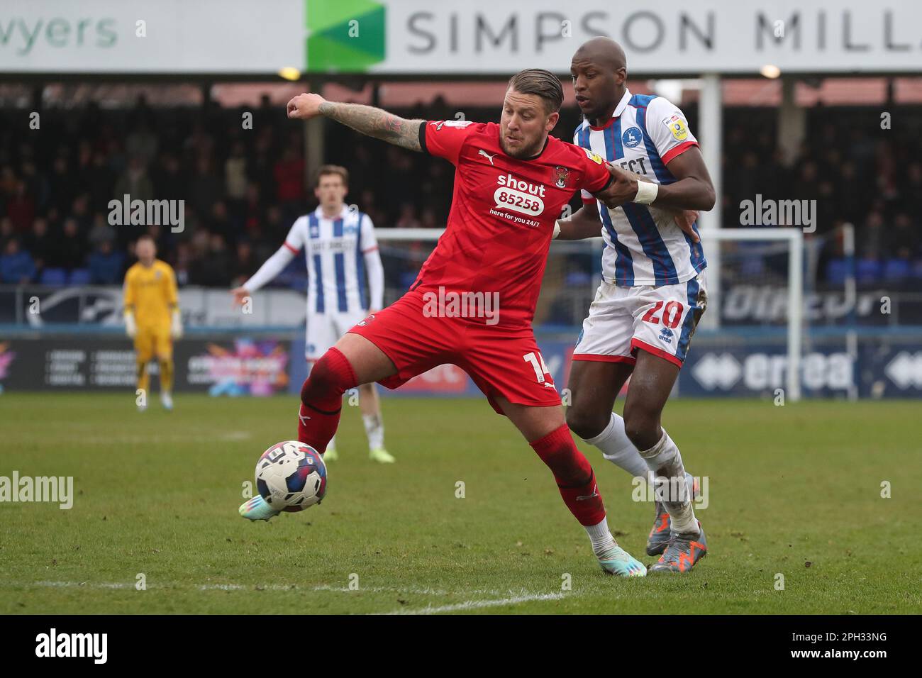 George Moncur of Leyton Orient in action with Mohamed Sylla of ...