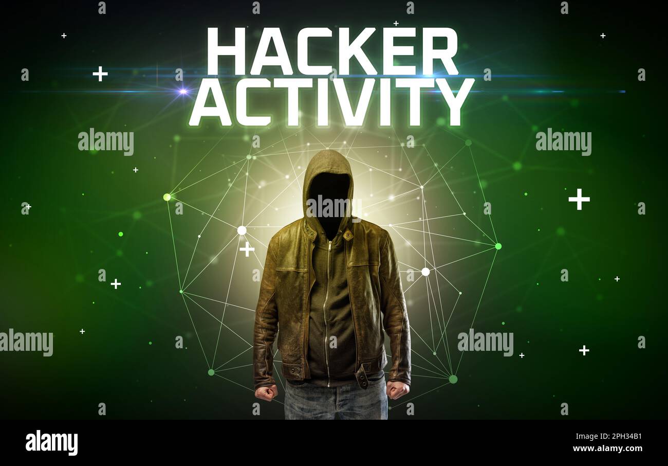 Mysterious hacker, online attack concept Stock Photo - Alamy