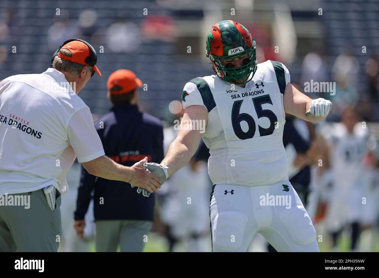 March 25, 2023: Seattle Sea Dragons offensive lineman PAUL GRATTAN (65 ...