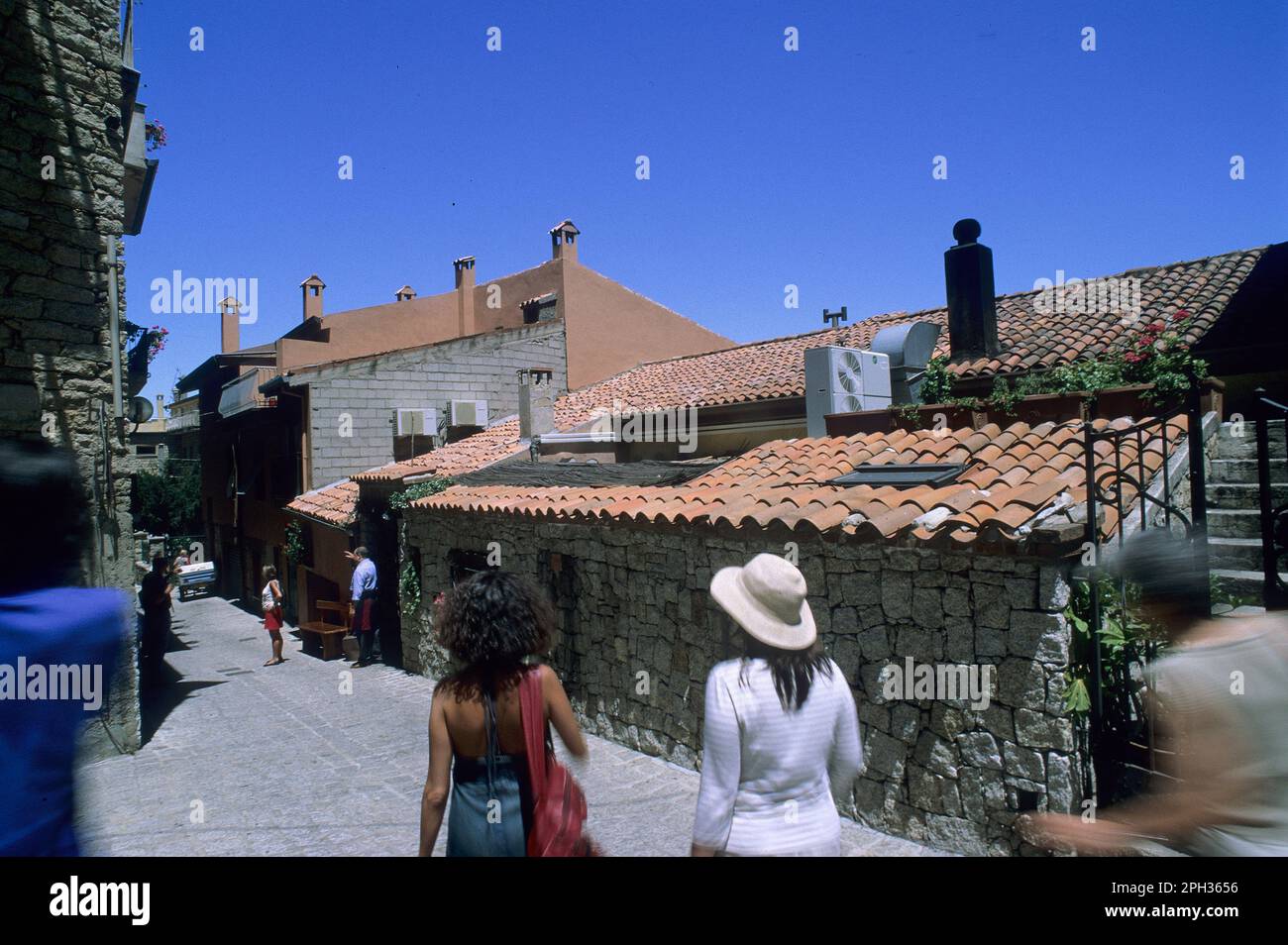 Typical village in Barbagia region. Gavoi. Nuoro. Sardegna. Italia ...
