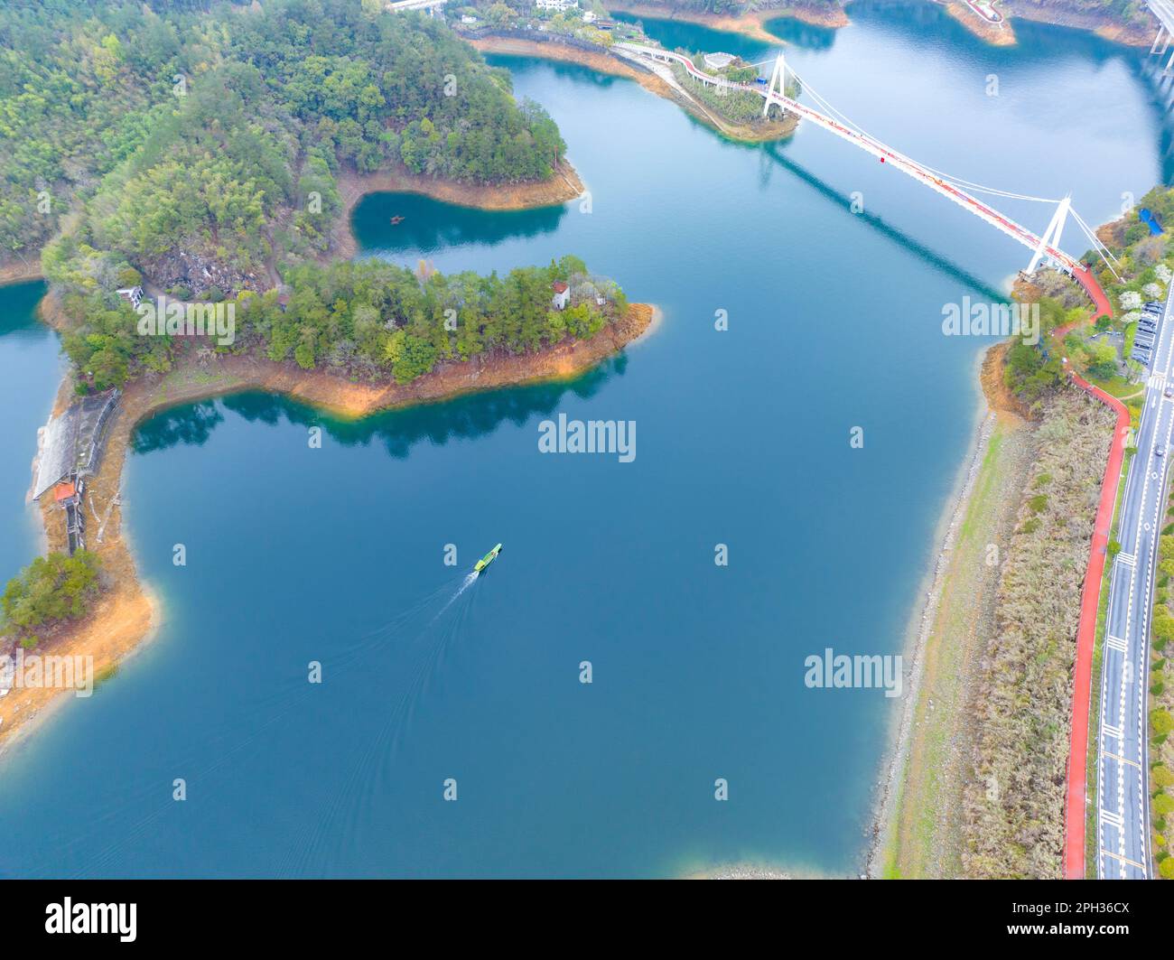 HANGZHOU, CHINA - MARCH 25, 2023 - Aerial photo shows clouds shrouding ...