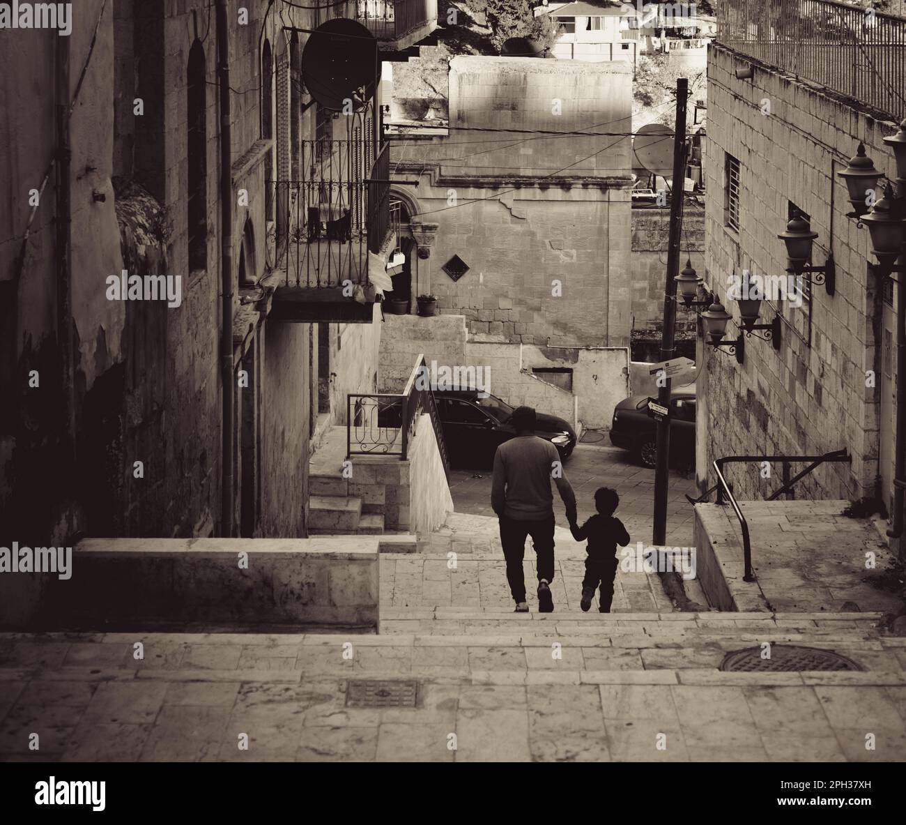 Man walking downstairs hi-res stock photography and images - Alamy