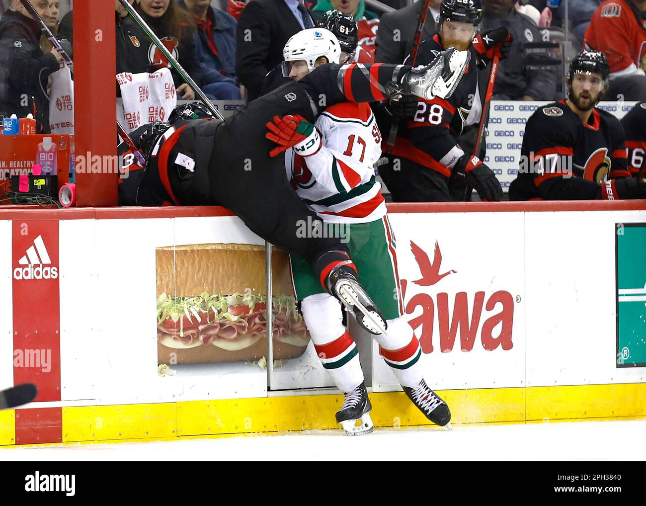 Ottawa Senators left wing Brady Tkachuk goes over the boards after ...
