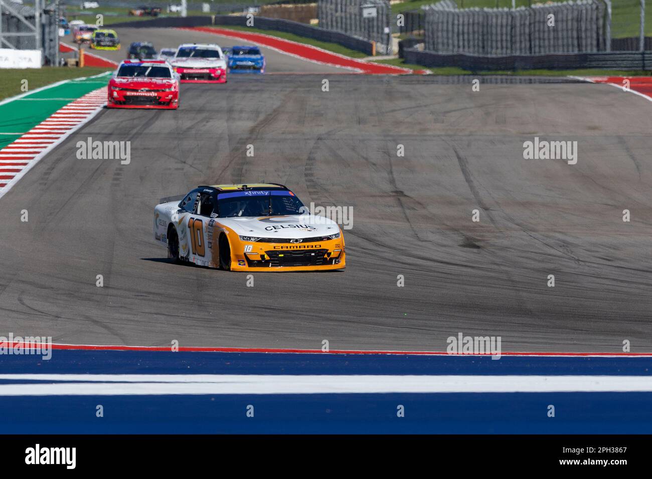 AJ Allmendinger steers his car through Turn 12 during a NASCAR Xfinity ...