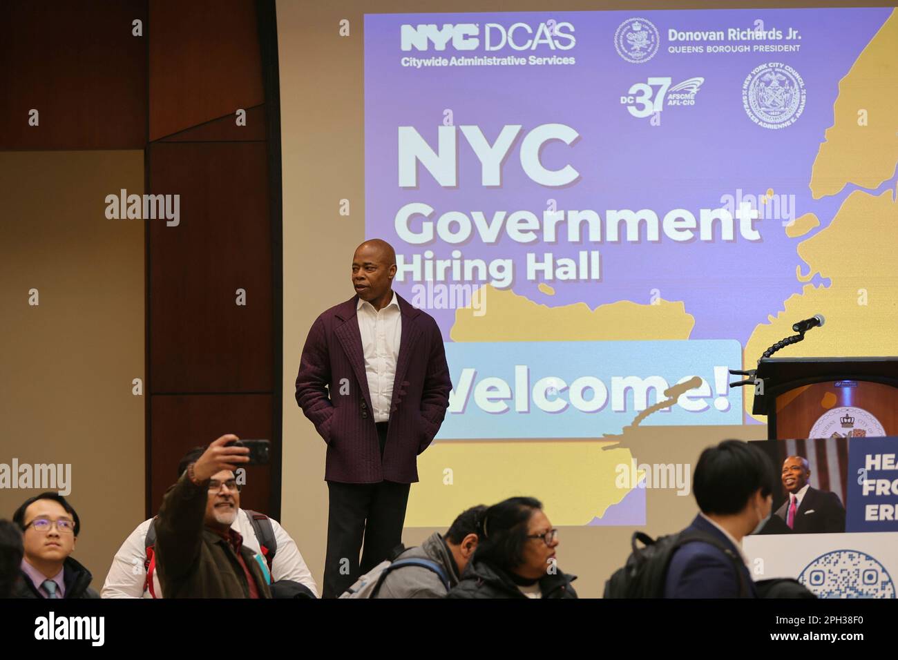 Queens Borough Hall, New York, USA, March 25, 2023 - New York City ...