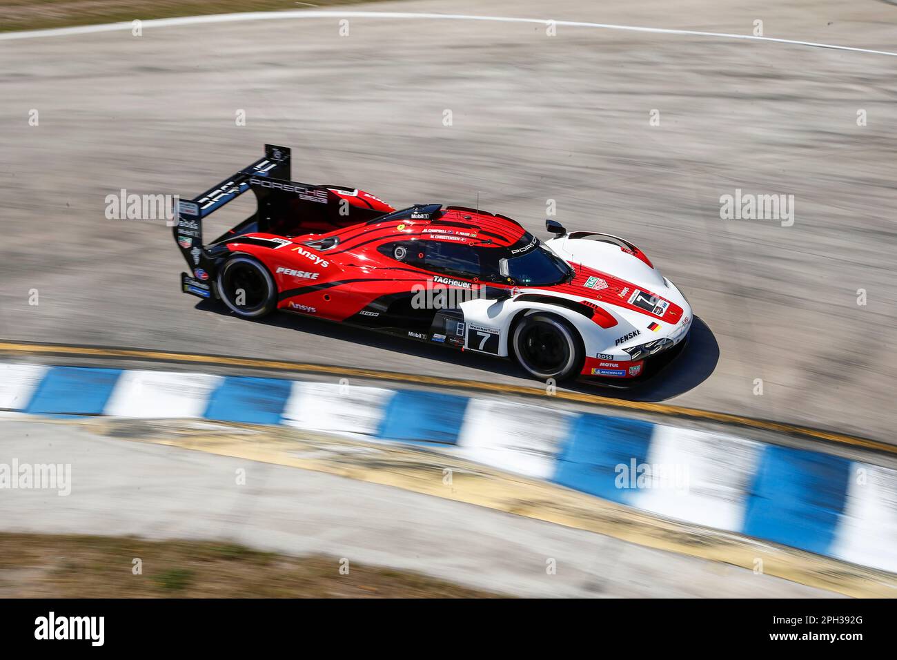 Sebring, Vereinigte Staaten. 16th Mar, 2023. Porsche 963, Porsche Penske Motorsport (#7), Felipe ...