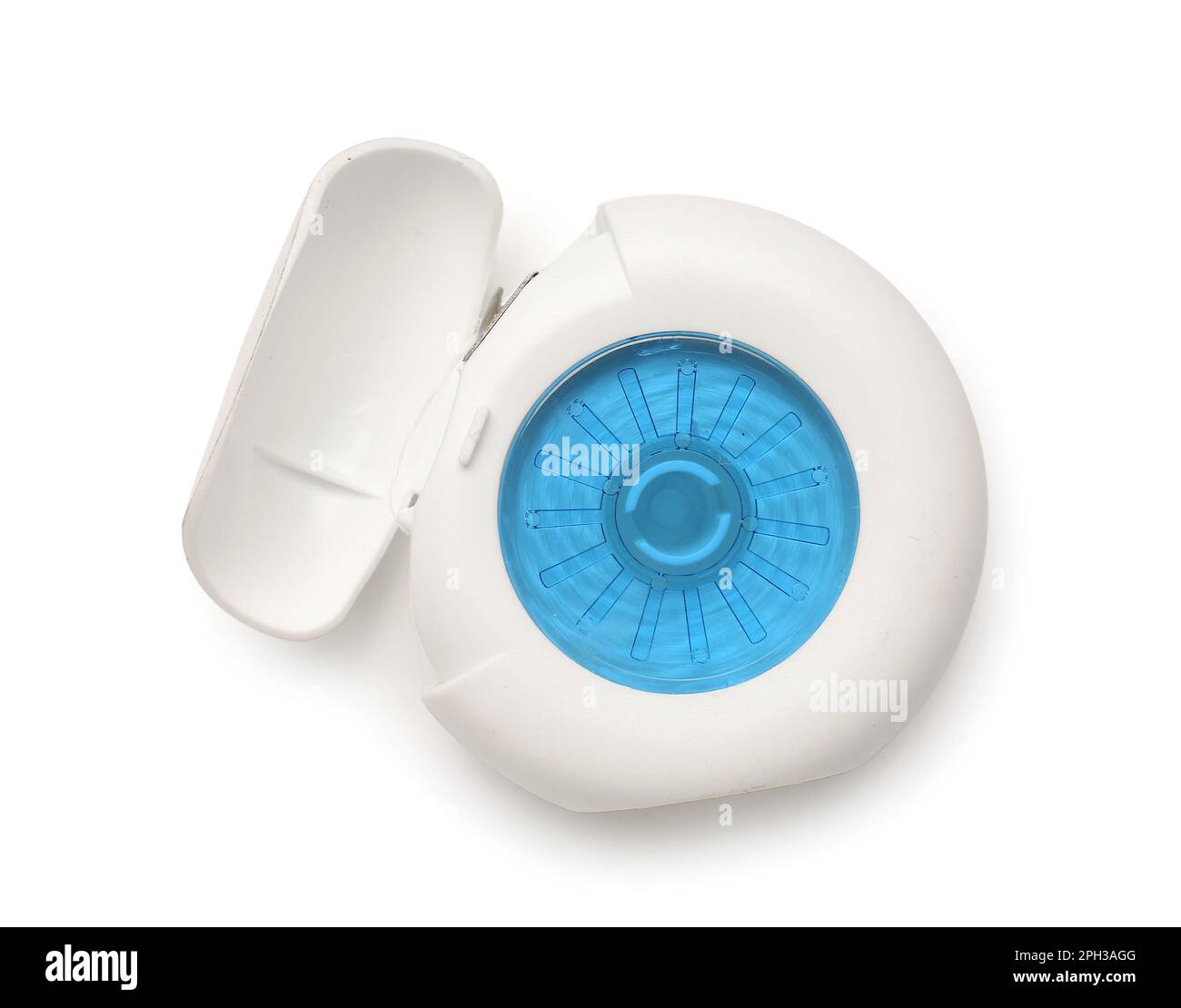 Case with dental floss isolated on white background Stock Photo - Alamy