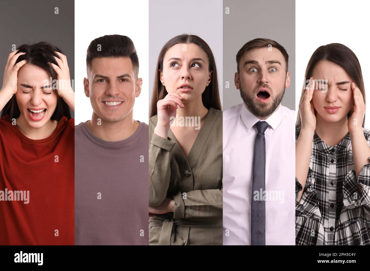 People expressing different emotions, collage. Personality concept Stock Photo - Alamy