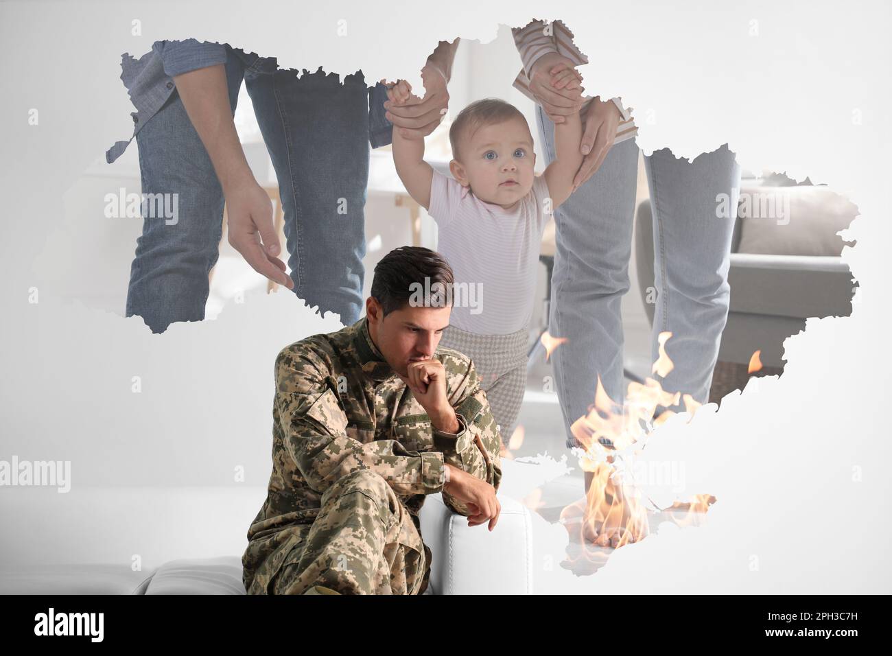 Ukrainian defender worrying about his family. Stay strong Ukraine Stock ...