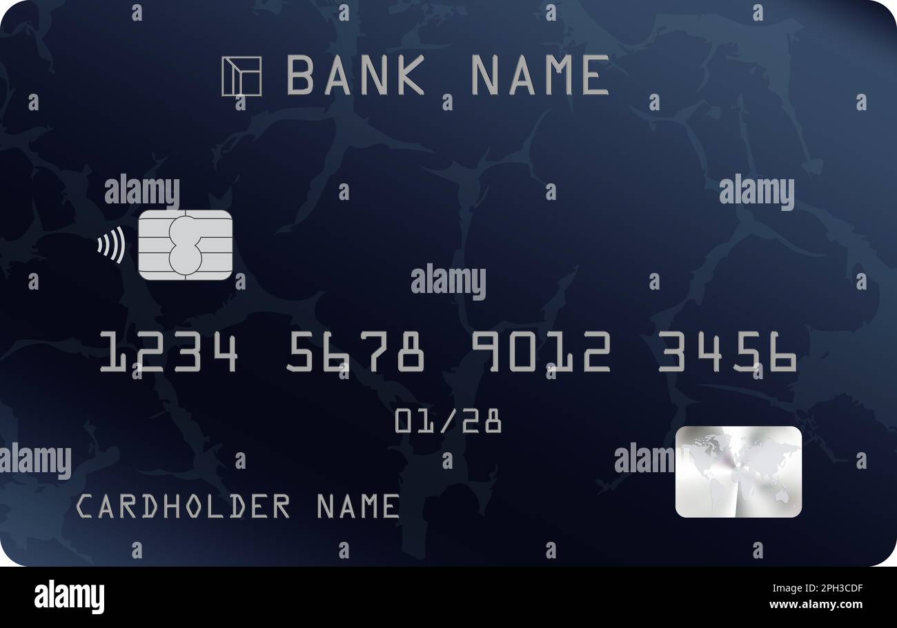 Chip credit card, illustration. Mockup for design Stock Photo - Alamy