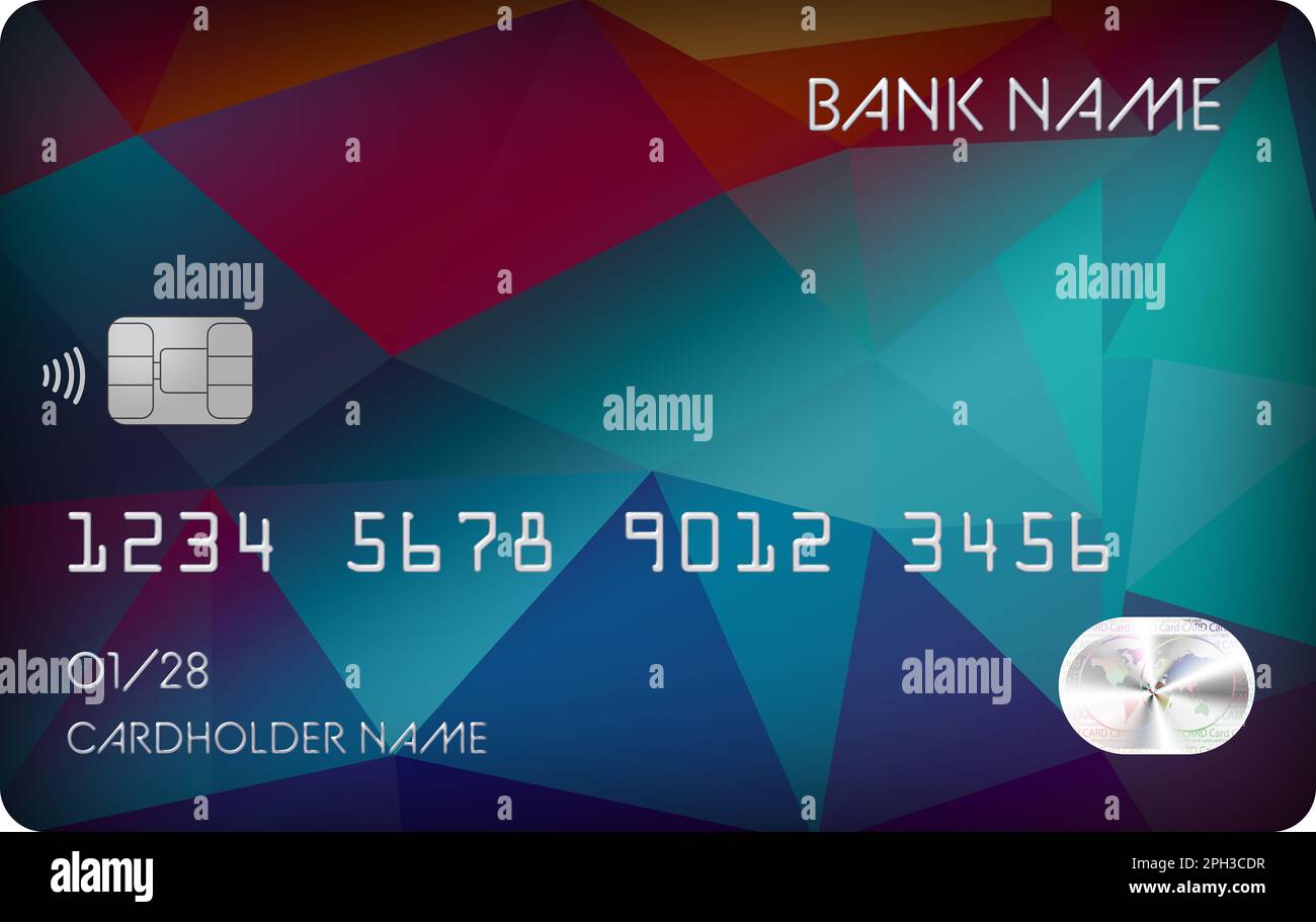 Chip credit card, illustration. Mockup for design Stock Photo - Alamy