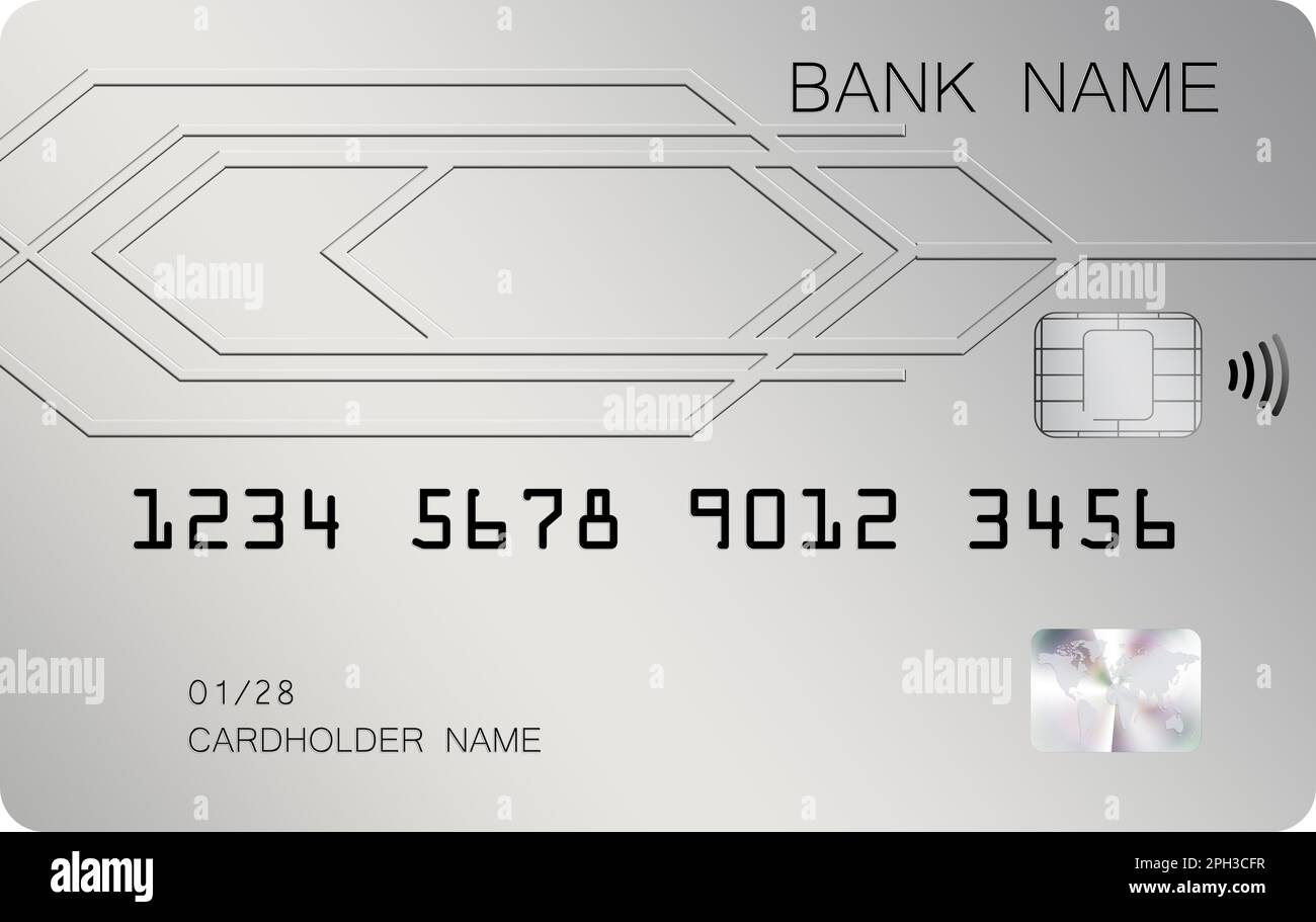 Chip credit card, illustration. Mockup for design Stock Photo - Alamy
