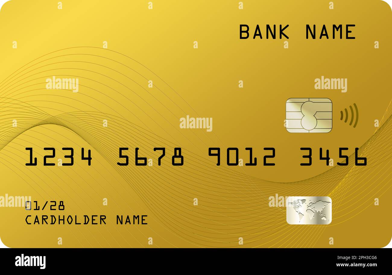 Chip credit card, illustration. Mockup for design Stock Photo - Alamy