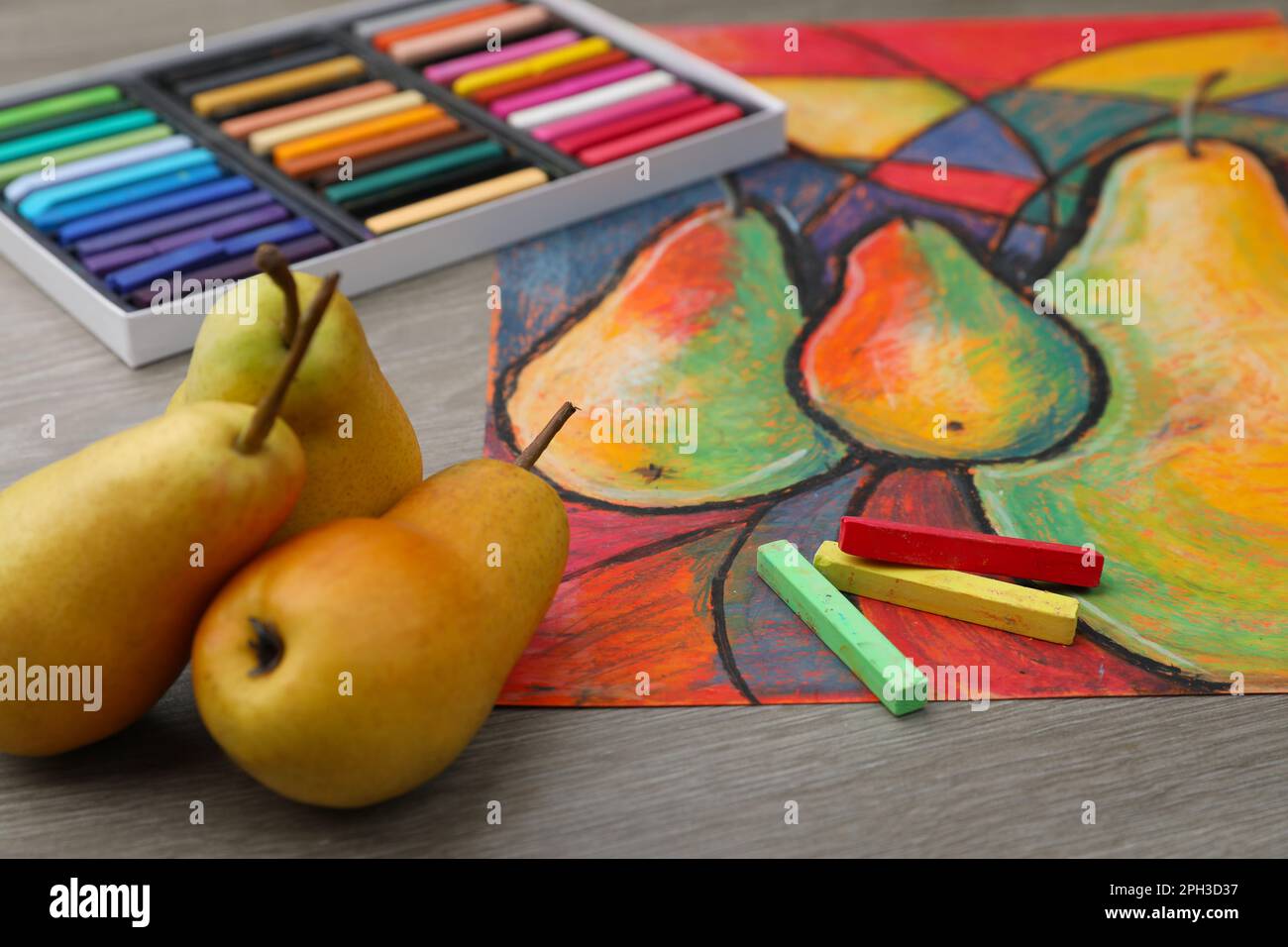 Pastel Drawings Of Fruits