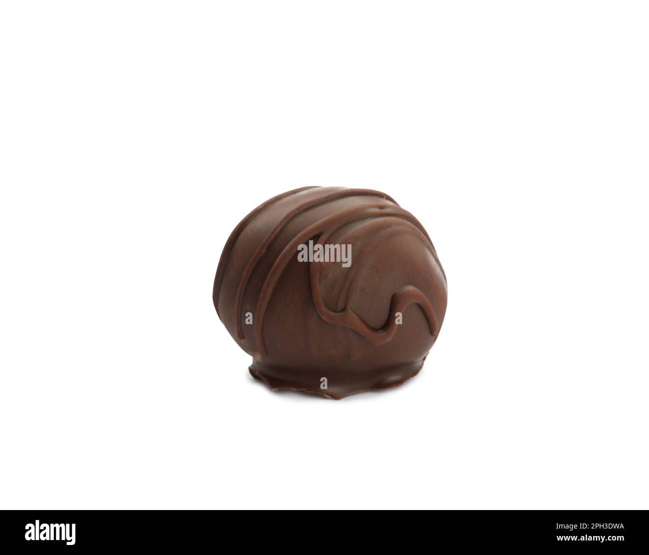 Delicious sweet chocolate truffle isolated on white Stock Photo - Alamy