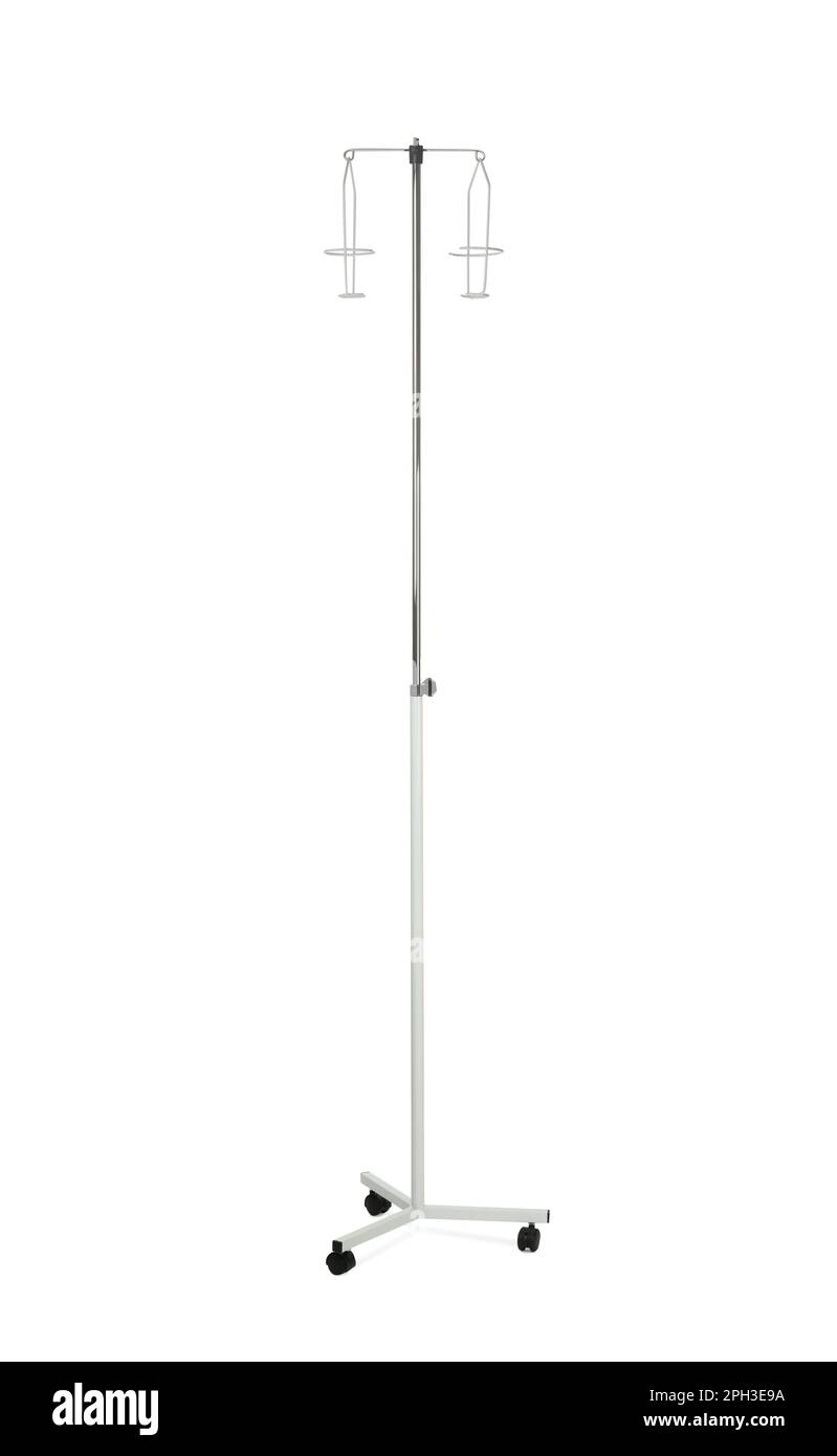 Drop counter stand isolated on white. Medical equipment Stock Photo - Alamy