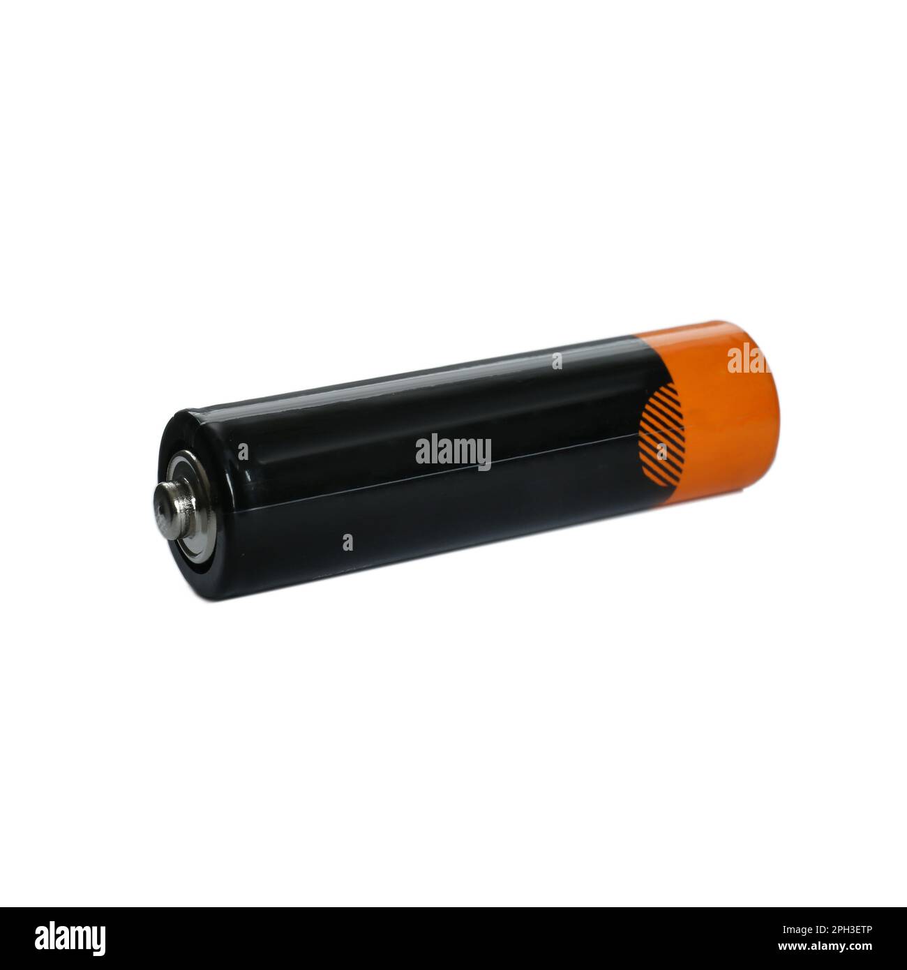 One new AA battery isolated on white Stock Photo - Alamy