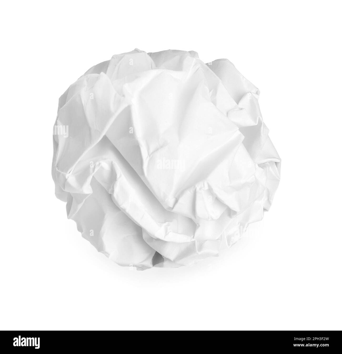Crumpled sheet of paper isolated on white Stock Photo - Alamy