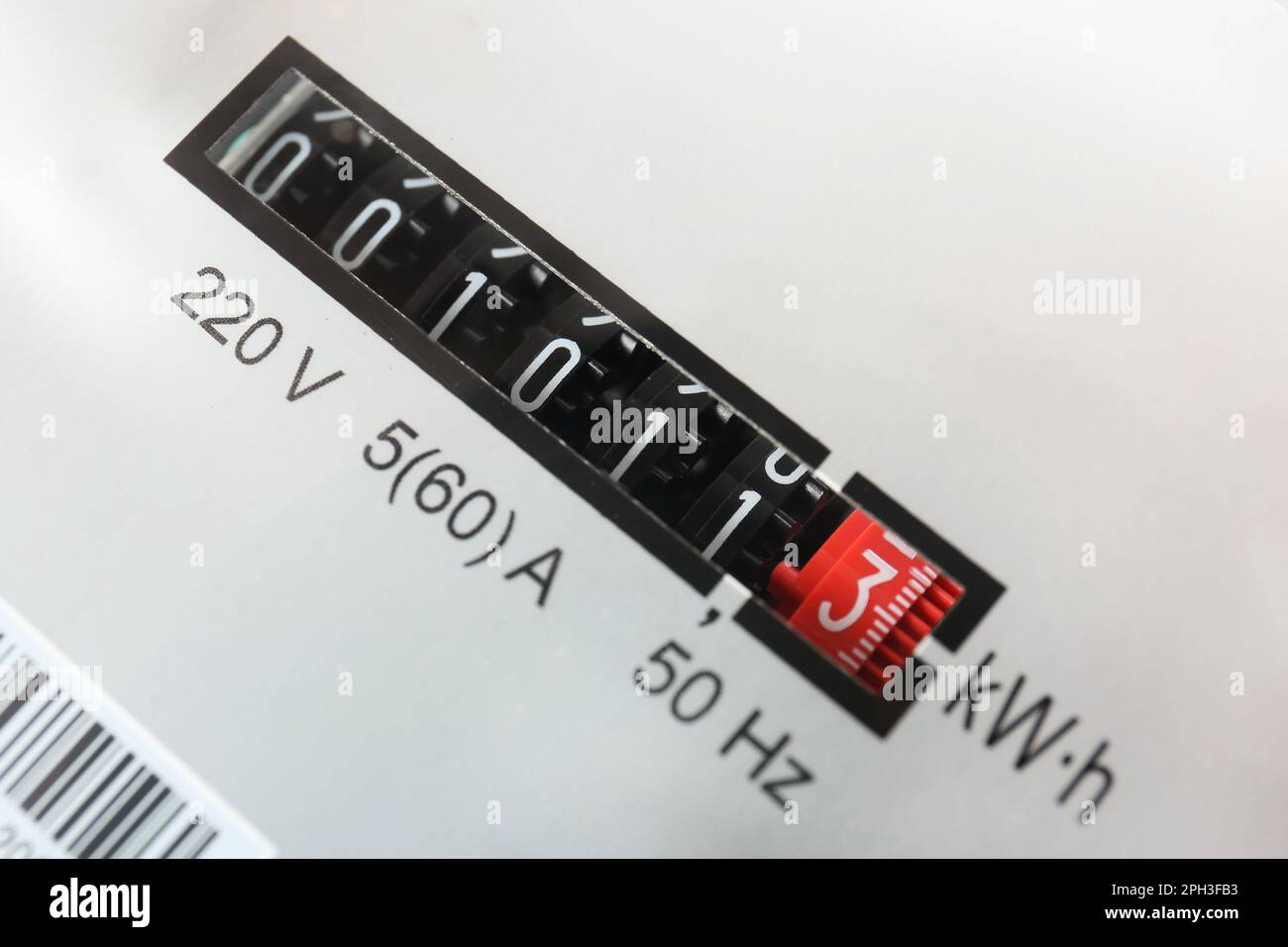 Closeup view of electricity meter. Measuring device Stock Photo - Alamy
